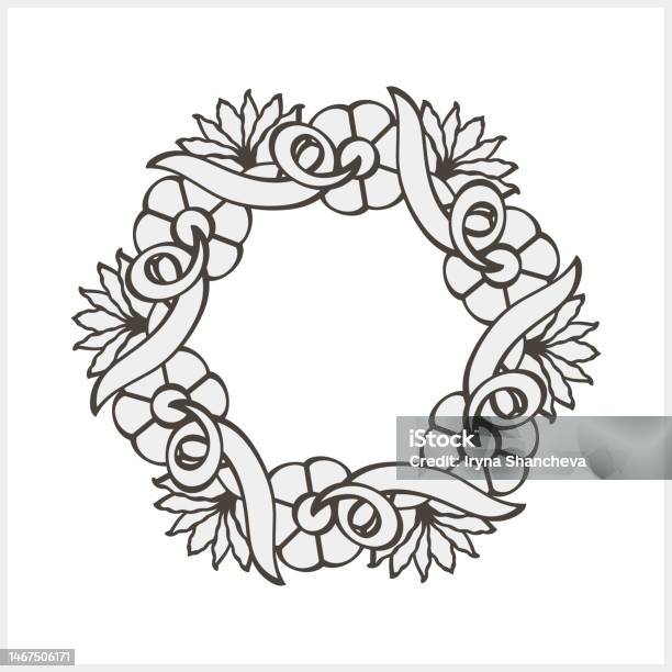 Doodle Fleur Livre De Page De Coloriage Isolé Ligne Dart Dessinée À La