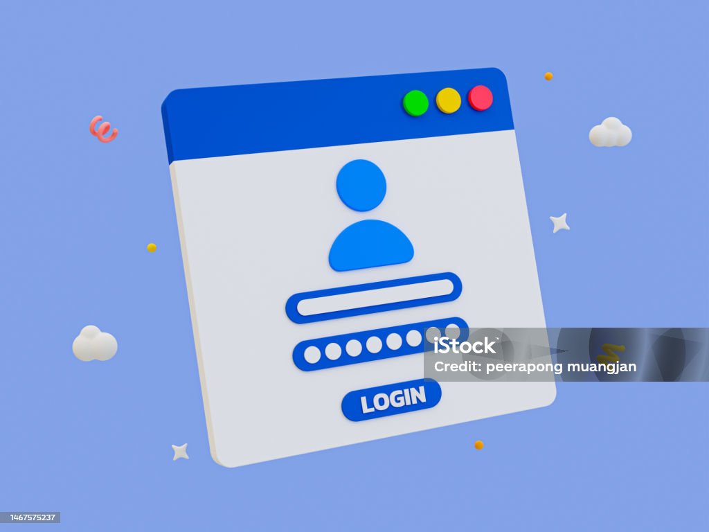 3d Minimal User Authentication Concept User Verification Concept User