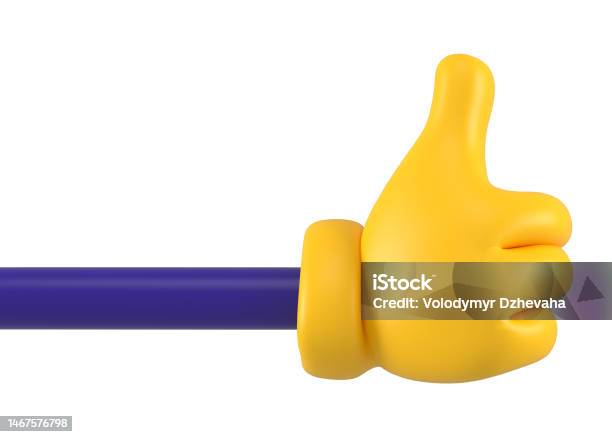 Photo Libre De Droit De Main Emoji Jaune Montrant Le Pouce Levé Ou Un