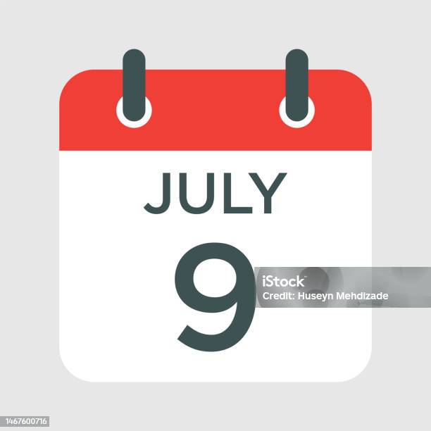 Vetores de Calendário 9 De Julho Ilustração Ícone Isolado Símbolo De ... Vetores de Calendário 9 De Julho Ilustração Ícone Isolado Símbolo De ...