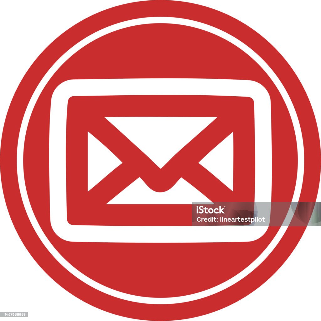 Symbole Dicône Circulaire De Lettre Denveloppe Vecteurs Libres De
