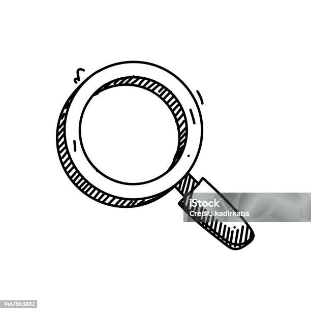 Icône De Ligne De Loupe Conception Desquisse Pixel Parfait Trait