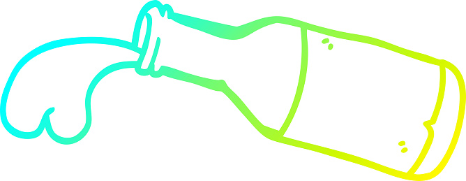 Dessin Au Trait Dégradé Froid Dune Potion Magique De Dessin Animé