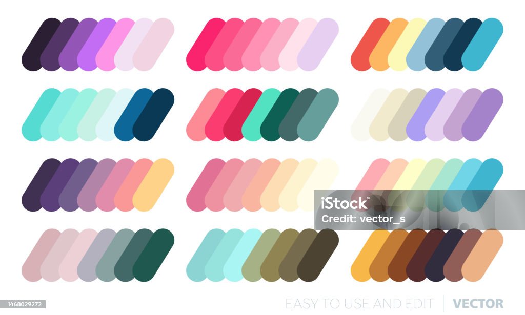 Palet Vektor Skema Warna Koleksi Warna Yang Serasi Ilustrasi Stok Unduh Gambar Sekarang Istock