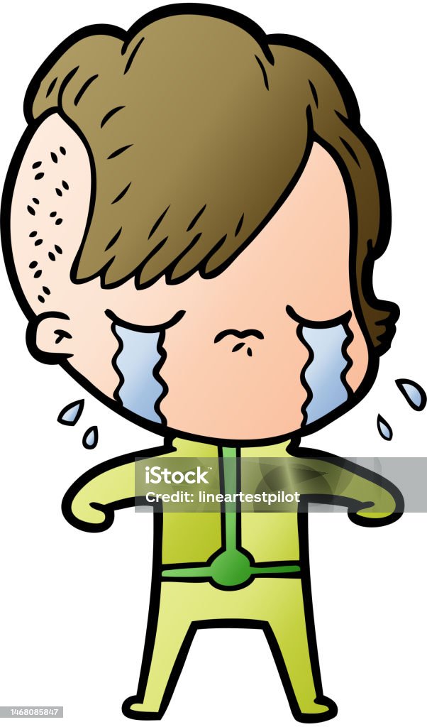 Cartoon Crying Girl Stock Illustration Download Image Now Adult
