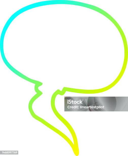 Dessin Au Trait Dégradé Froid Dune Bulle De Dessin Animé Vecteurs