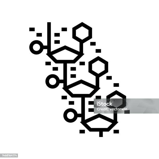 Illustration Vectorielle De Licône De La Structure Moléculaire De La