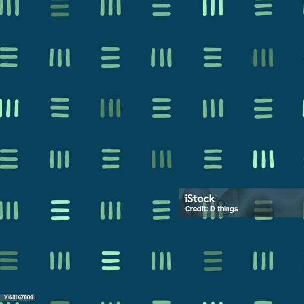 Vertical And Horizontal Dashes Seamless Pattern Stock Illustration