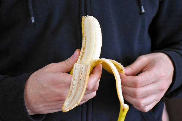 Free picture: Macro photo of yellowish brown banana peel with stains