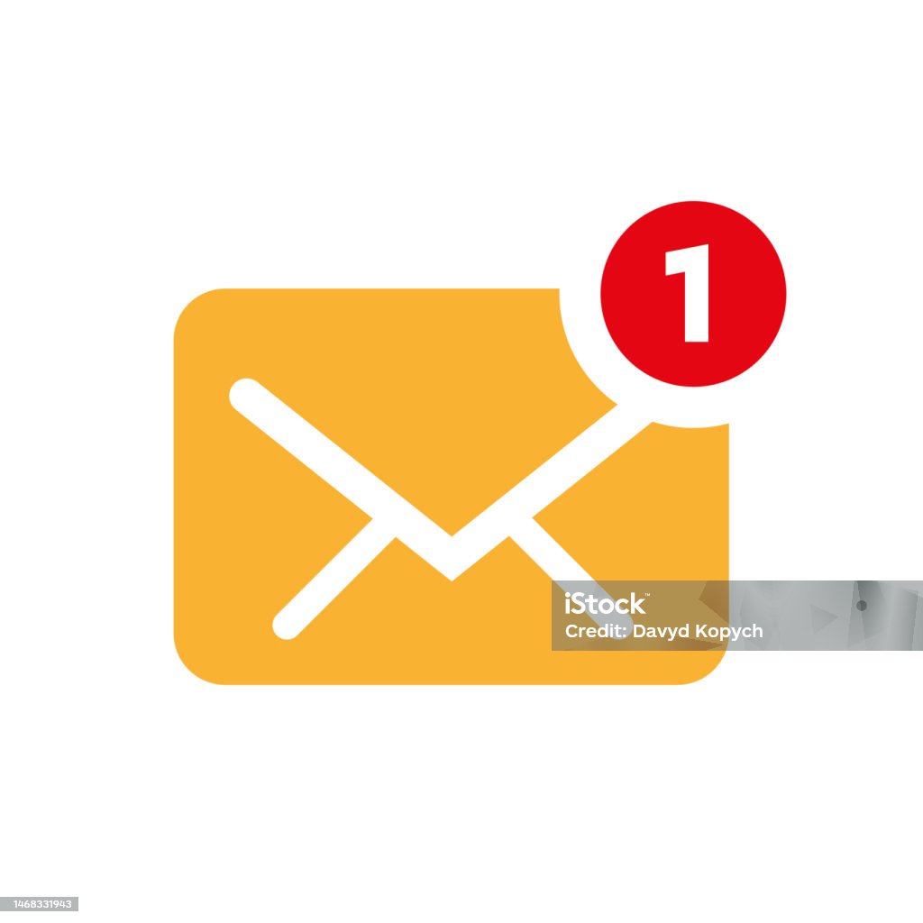 Deux Nouveaux Messages Avec Notification Enveloppe Avec Message Entrant