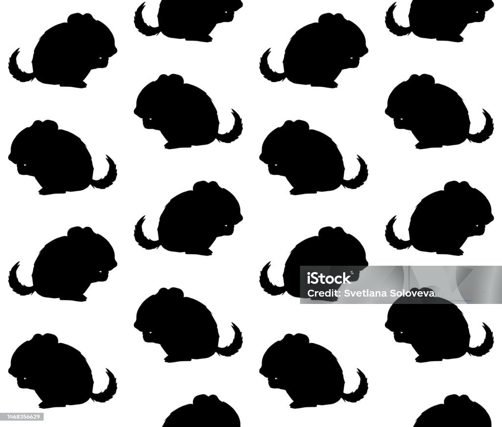 Vector Seamless Pattern Of Hand Drawn Doodle Sketch Chinchilla ... Vector Seamless Pattern Of Hand Drawn Doodle Sketch Chinchilla ...