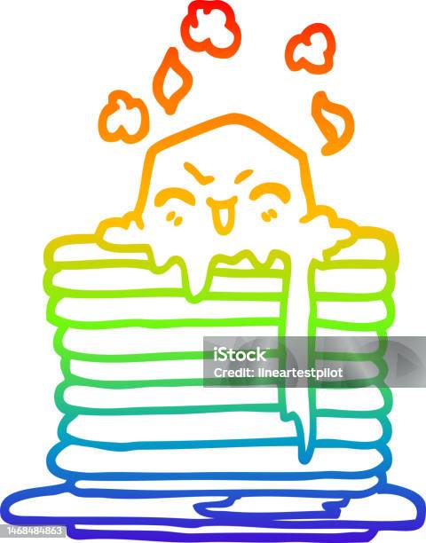 Dessin Au Trait Dégradé Arcenciel Dun Beurre De Dessin Animé Fondant ... Dessin Au Trait Dégradé Arcenciel Dun Beurre De Dessin Animé Fondant ...
