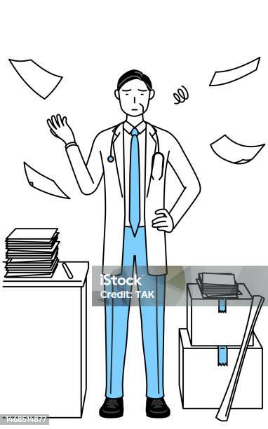 Dokter Pria Berjas Putih Dengan Stetoskop Senior Veteran Paruh Baya ... Dokter Pria Berjas Putih Dengan Stetoskop Senior Veteran Paruh Baya ...