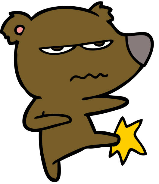 Angry Kicking Clipart