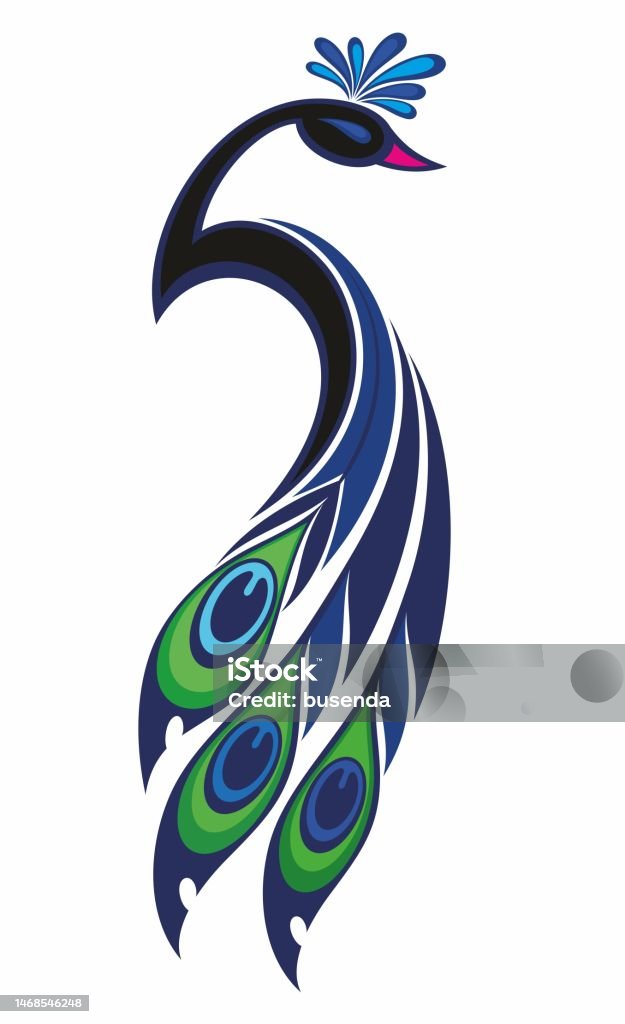 Abstract And Religion Peacock Logo Design Stock Illustration Download