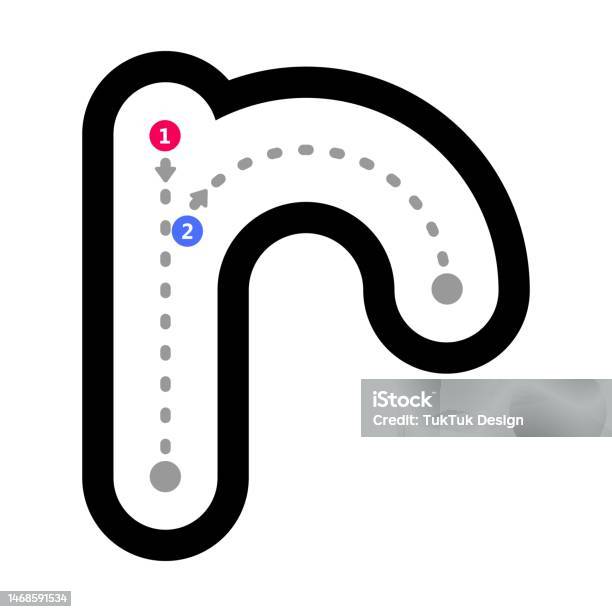 Tracing Alphabet Letter R Lowercase Prewriting Dotted Line Element For
