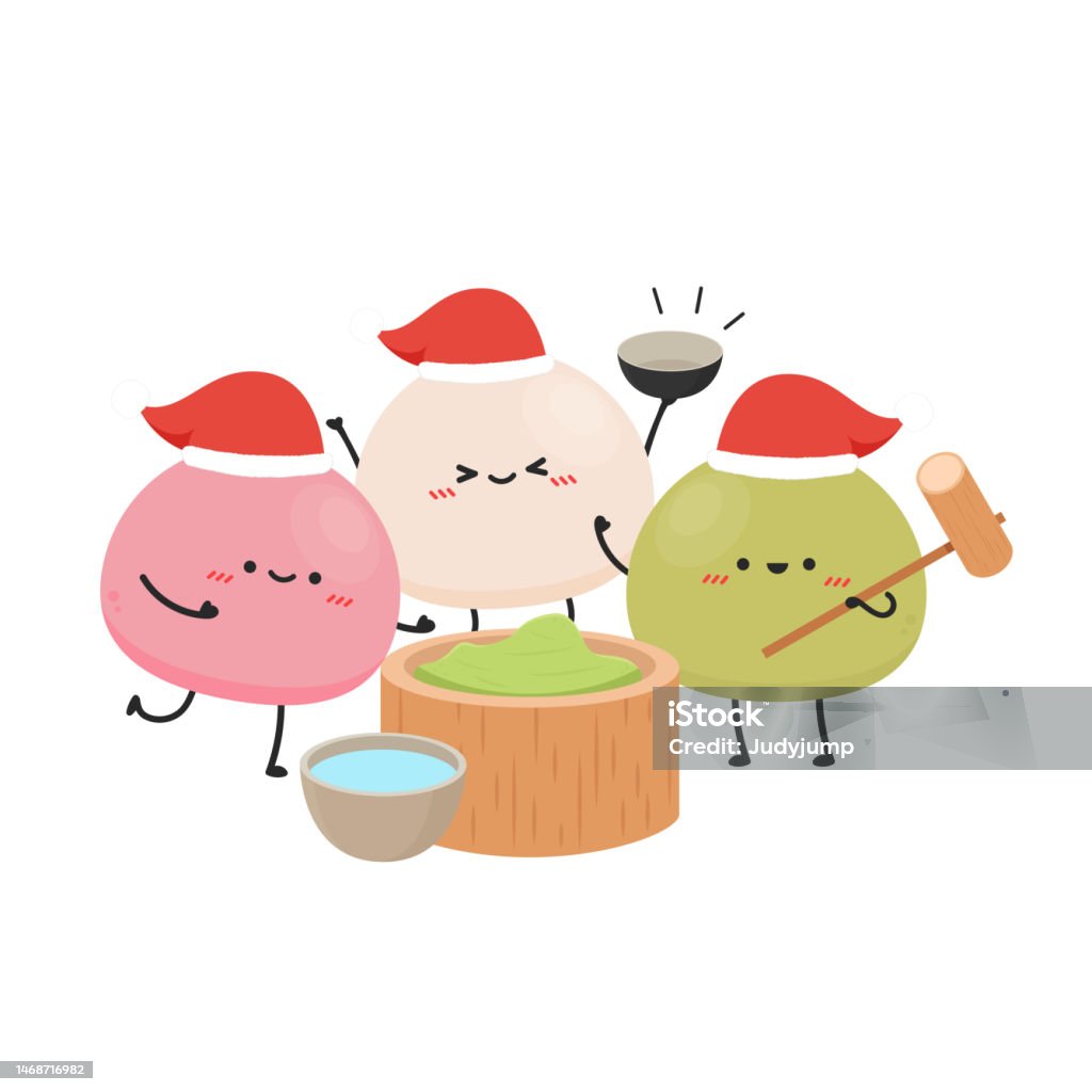 Making Mochi Vector Mochi Character Design Mochi Vector Stock