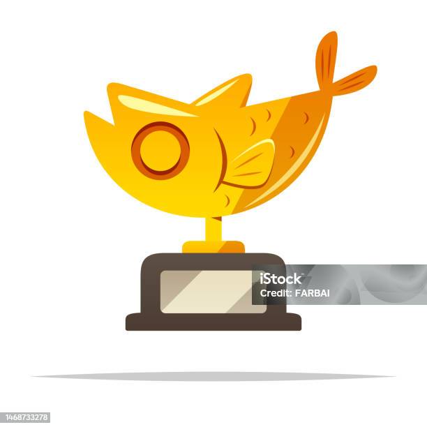 Trophée Du Poisson Dor Illustration Vectorielle Isolée Vecteurs Libres
