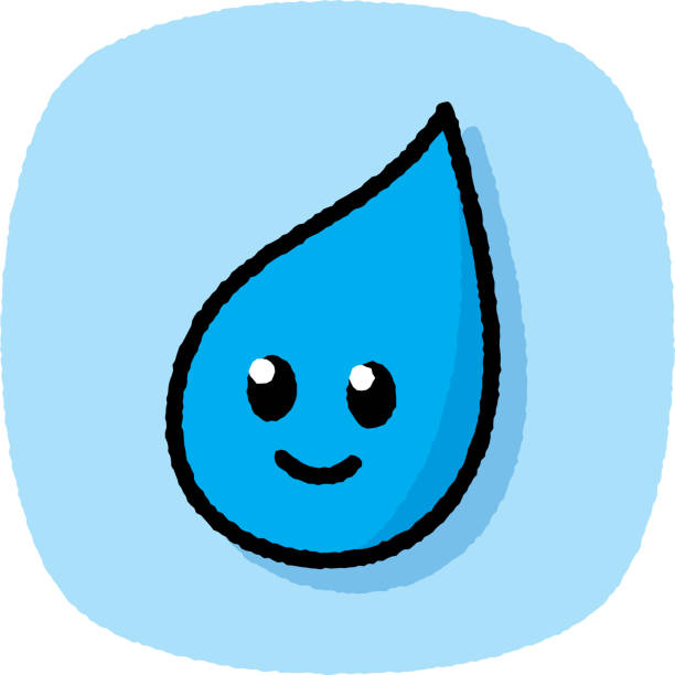 Raindrop With Face Clipart