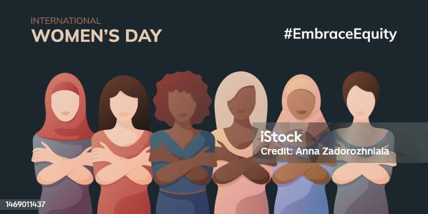 International Womens Day 2023 Banner Embraceequity Stock Illustration