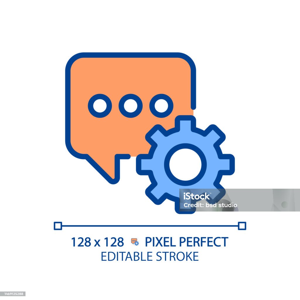 Message Settings Pixel Perfect Rgb Color Icon Stock Illustration ... Message Settings Pixel Perfect Rgb Color Icon Stock Illustration ...