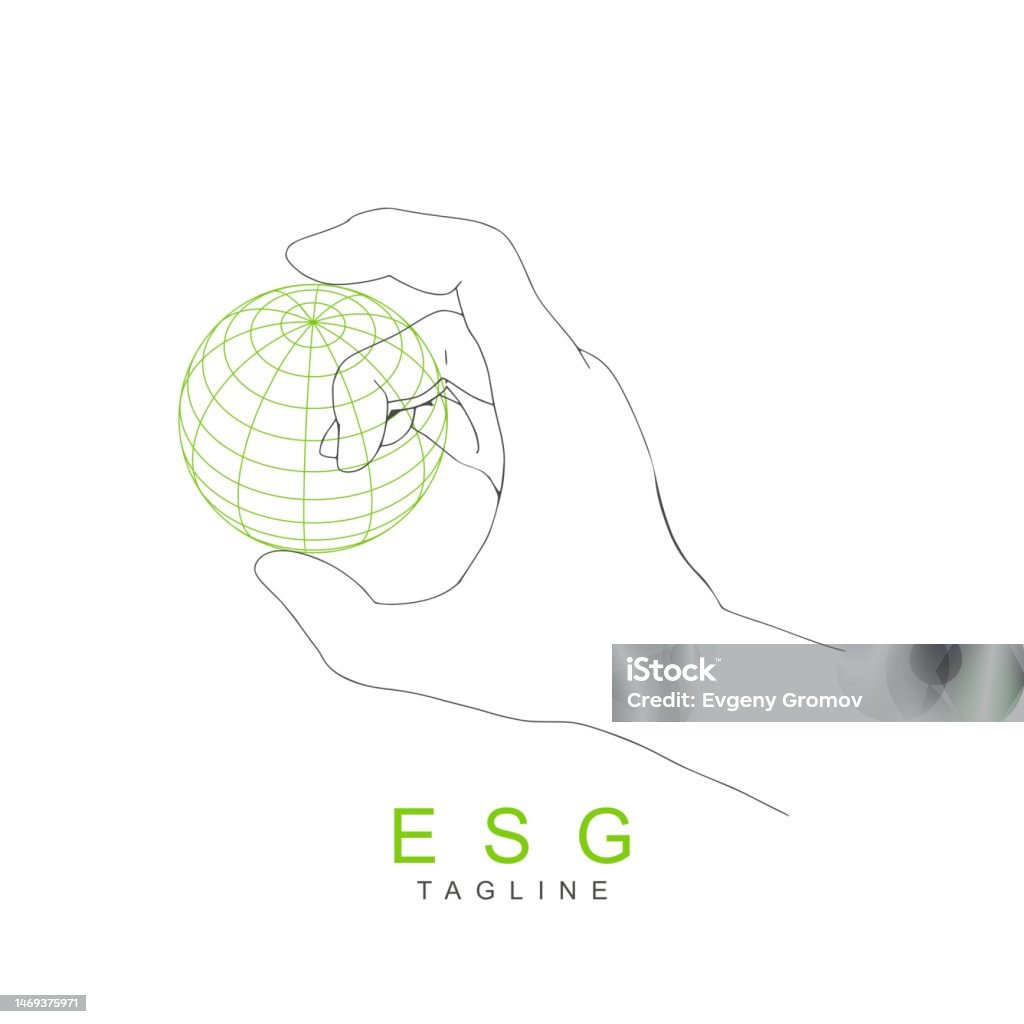 Save Planet Hands Holding Globe Line Icon Environmental Economics