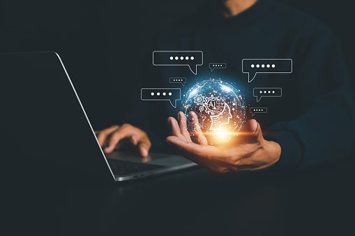 Chatbot Chat Ai Concept Artificial Intelligence Businessman Using Ai