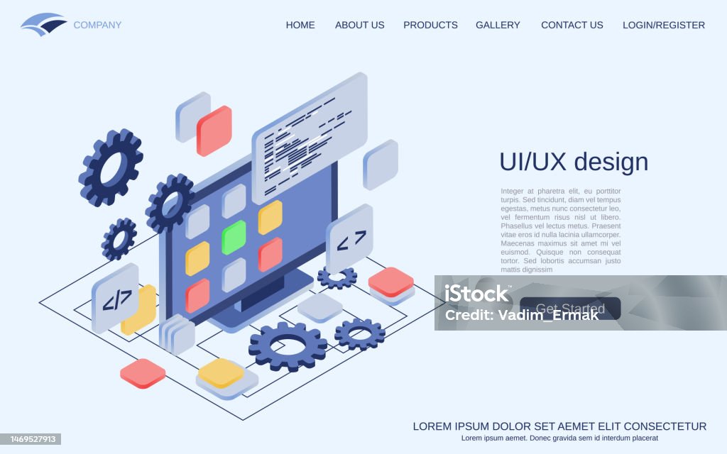 Gui Construction Ui Design Vector Concept Stock Illustration Download Image Now Applying