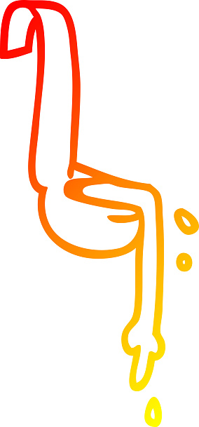 Dessin Au Trait Dégradé Chaud Dune Louche De Nourriture De Dessin Animé