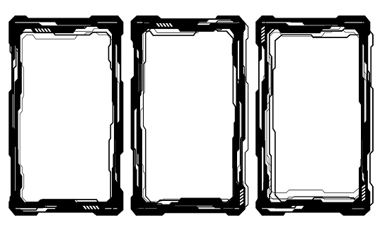 Abstract Black Cyber Circuit Line Frame Hud Blank Space Collection Set ... Abstract Black Cyber Circuit Line Frame Hud Blank Space Collection Set ...
