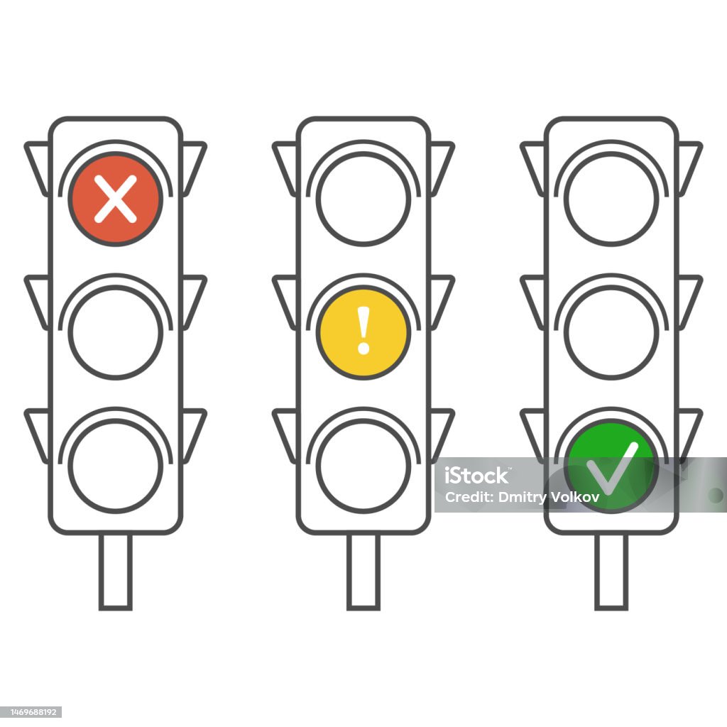Lampu Lalu Lintas Lampu Lalu Lintas Kartun Kartun Lampu Lalu Lintas Vektor Ilustrasi Kartun