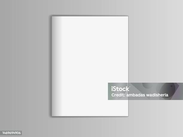 Mockup Sampul Majalah Ilustrasi 3d Tertutup Kosong Buku Buklet Brosur