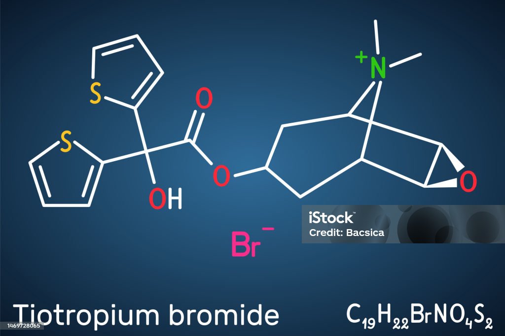 Tiotropium Bromide Molecule Antimuscarinic Bronchodilator Used In The