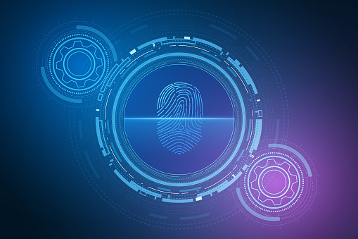 Scanner Les Empreintes Digitales La Cybersécurité Et Le Contrôle Des