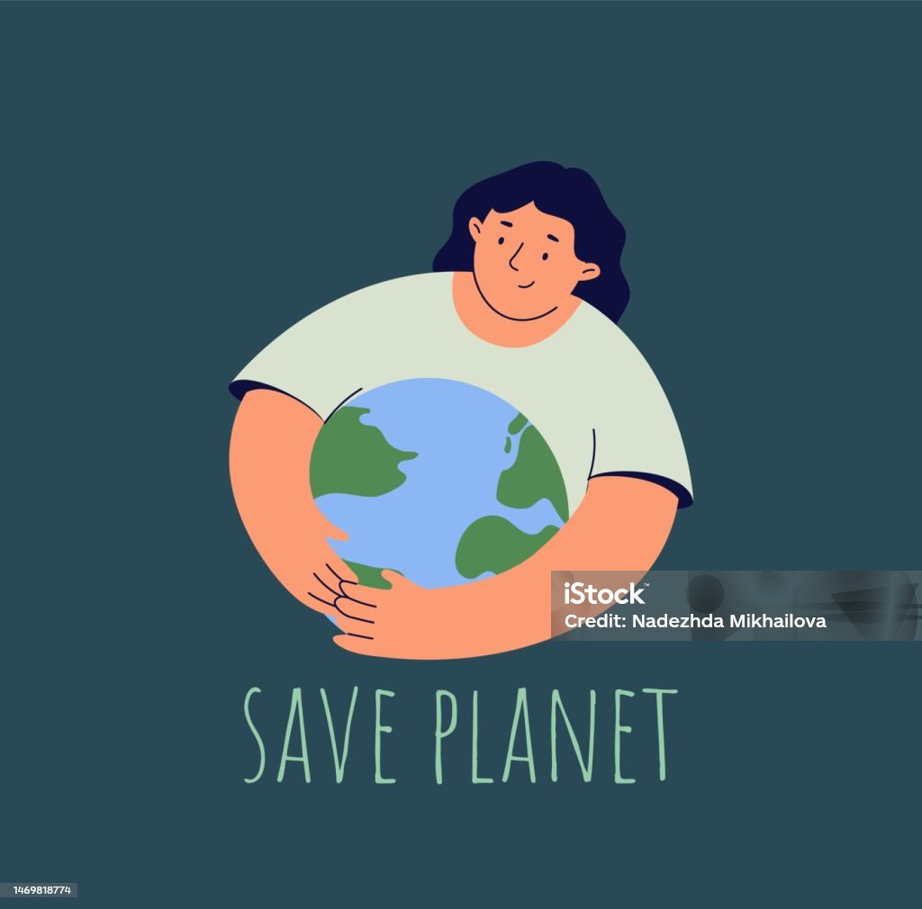 Sauvez La Planète La Femme Embrasse La Terre Avec Soin Protection De