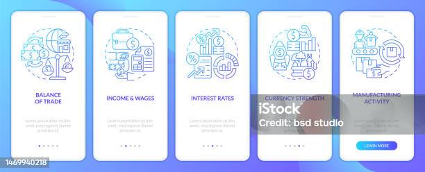 Economic Indicators Examples Blue Gradient Onboarding Mobile App Screen ... Economic Indicators Examples Blue Gradient Onboarding Mobile App Screen ...
