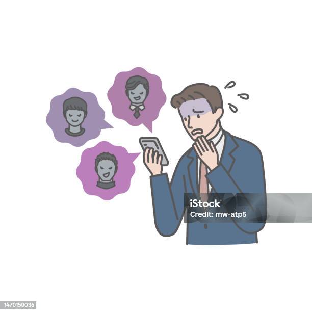 Seorang Pemuda Yang Menjadi Pucat Setelah Difitnah Di Sns Ilustrasi ... Seorang Pemuda Yang Menjadi Pucat Setelah Difitnah Di Sns Ilustrasi ...