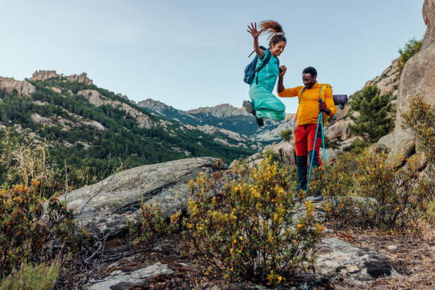 Free Stock Photo of A hiker jumps in joy | Download Free Images and ...