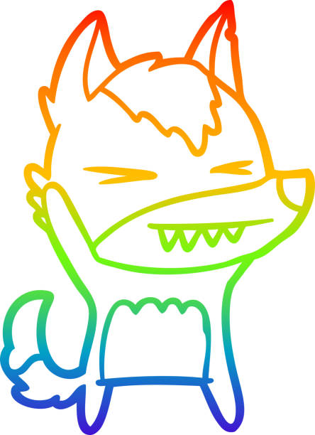 Angry Wolf Cartoon Drawing