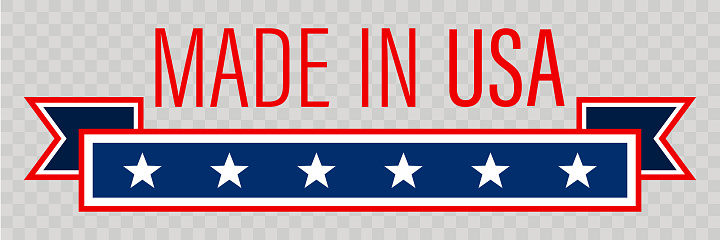 Made In Usa Label American Banner Template Vector Illustration Stock Illustration Download