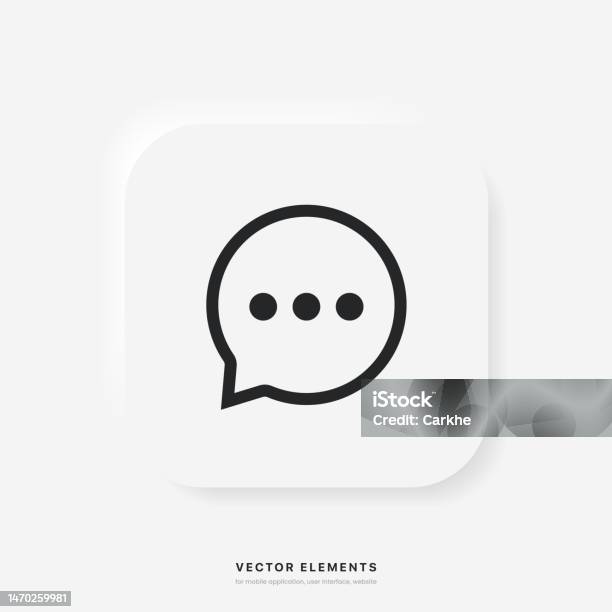 3d Isolated Vector Elements Minimal Modern Message Chat Speak Dialog Chatting Icon Emblem Symbol