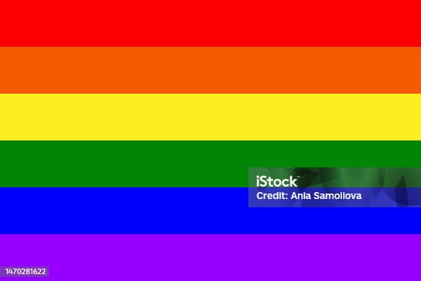 Ilustrasi Bendera Kebanggaan Simbol Komunitas Lgbt Dalam Warna Pelangi