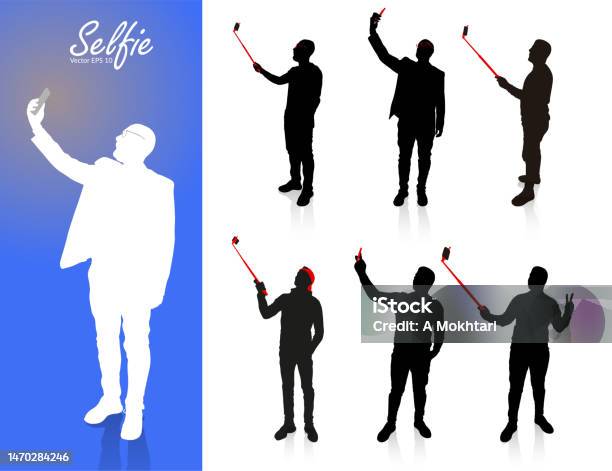 Different Selfie Poses Stock Illustration Download Image Now Adult Adults Only Artists