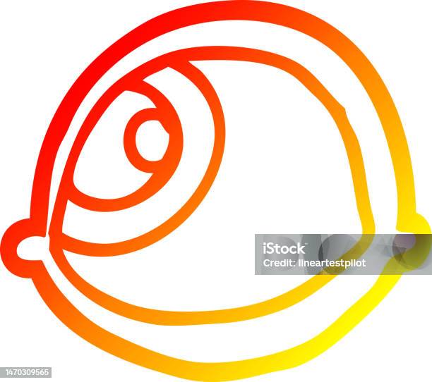 Dessin Au Trait Dégradé Chaud Dun Dessin Animé Effrayant Vecteurs