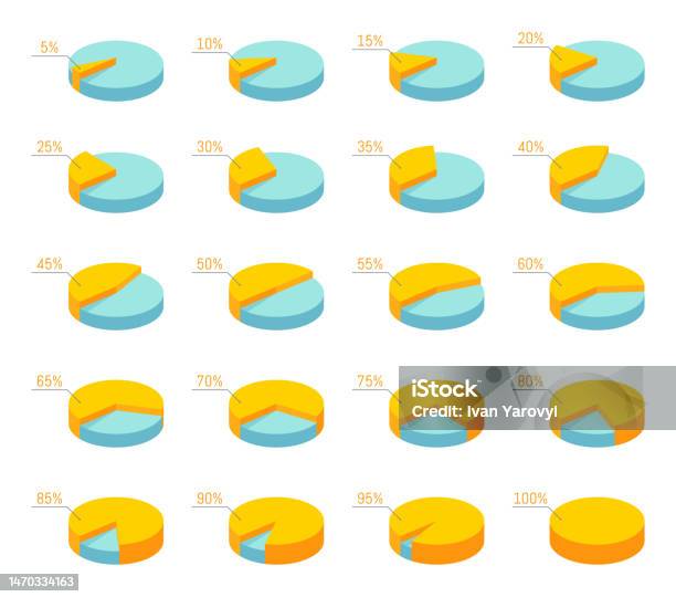 Kreisdiagramm Vektor 3d Kreisdiagramm Infografik Set Von 5 Auf 100 ... Kreisdiagramm Vektor 3d Kreisdiagramm Infografik Set Von 5 Auf 100 ...