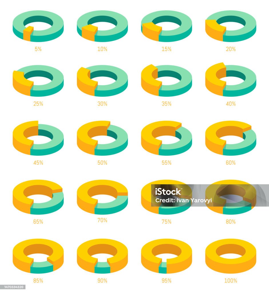 Kreisdiagramm Vektor 3d Kreisdiagramm Infografik Set Von 5 Auf 100 ... Kreisdiagramm Vektor 3d Kreisdiagramm Infografik Set Von 5 Auf 100 ...