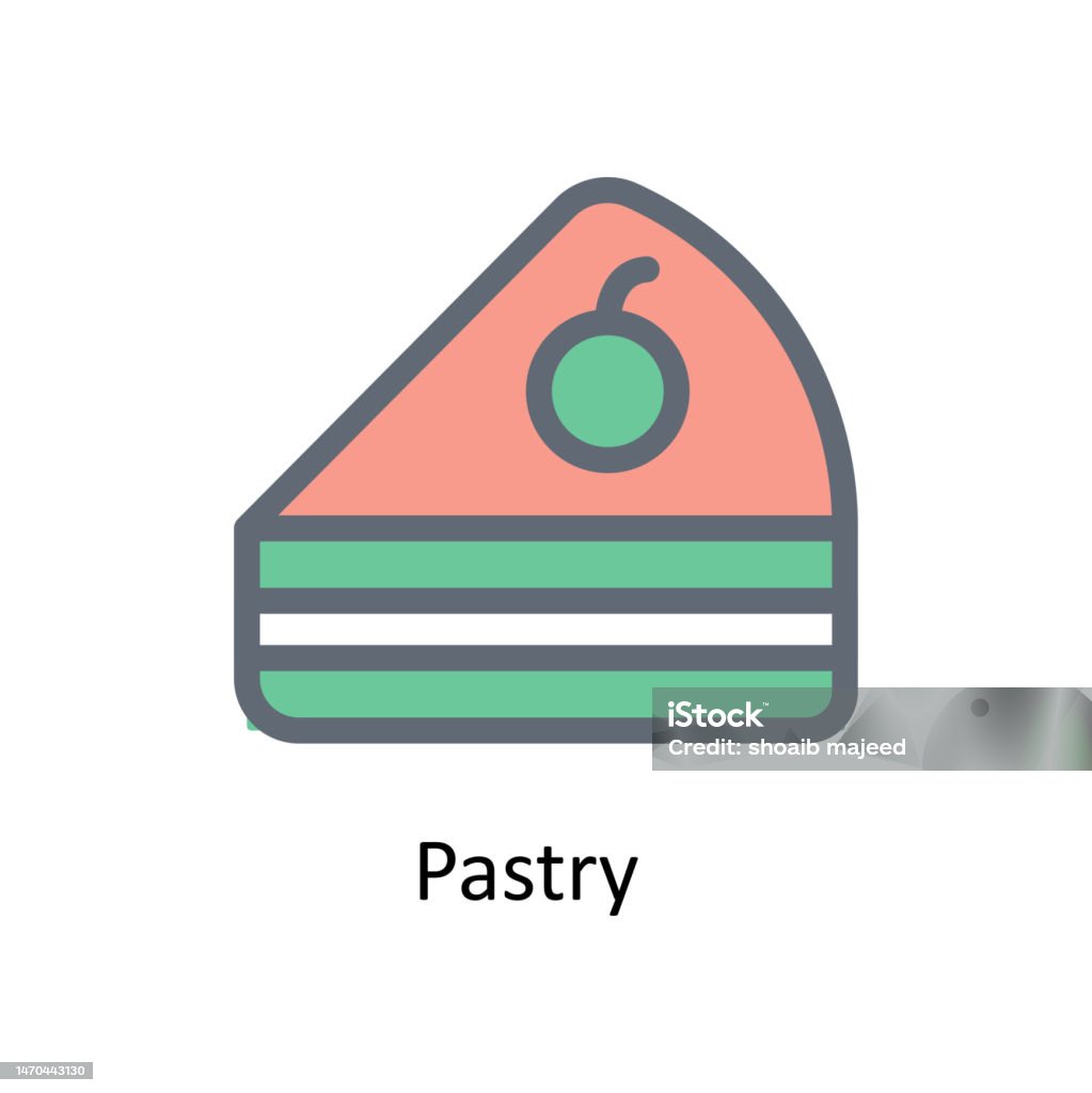 Pastry Vector Fill Outline Icons Simple Stock Illustration Stock Stock Illustration Download