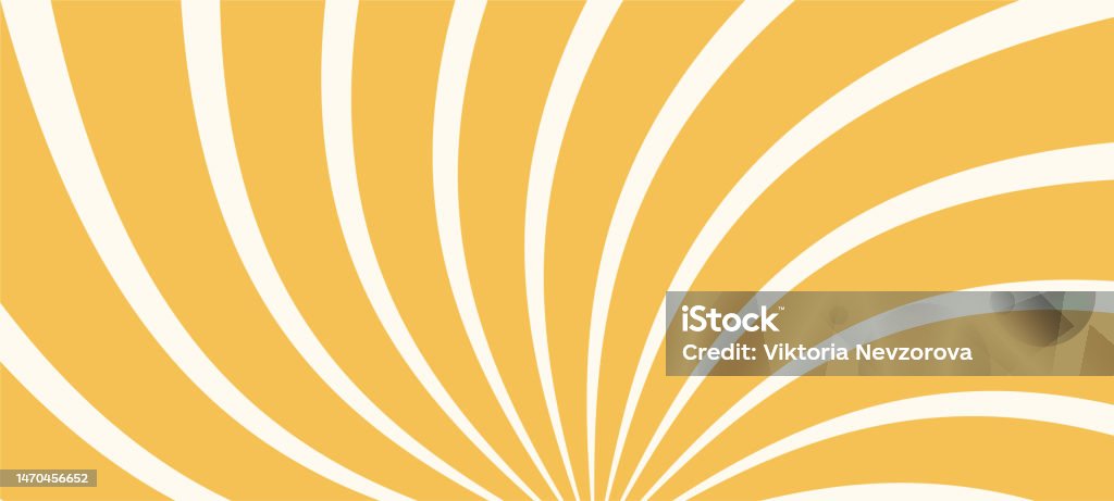 Sun Rays Retro Style Background Yellow Sunburst Light Pattern Vector