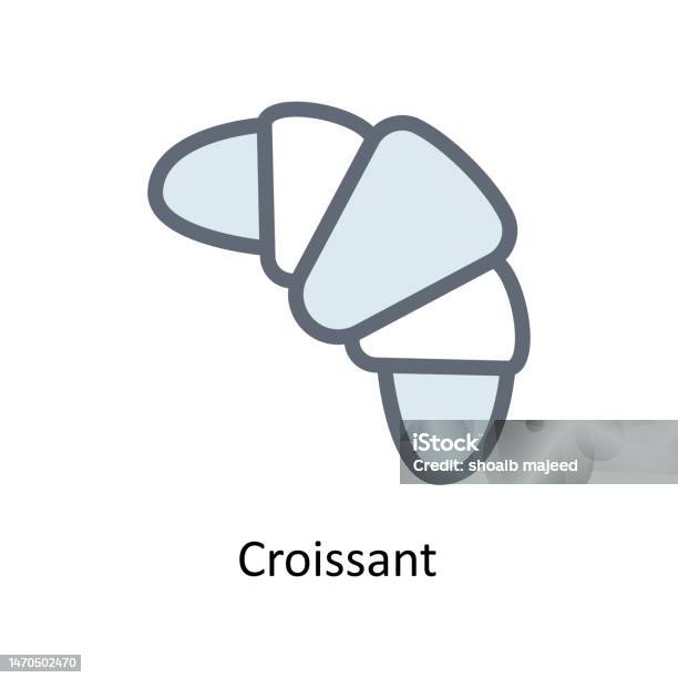 Icônes De Contour De Remplissage Vectoriel Croissant Stock Simple