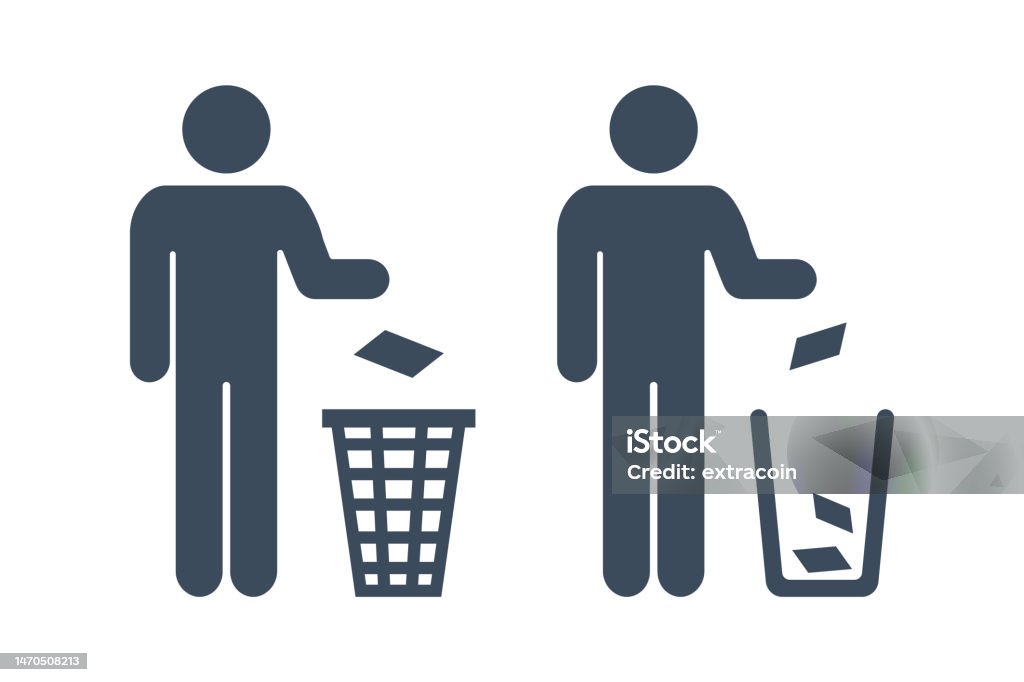 Ilustración de Símbolo De No Tirar Basura El Hombre Ordenado Pone La ... Ilustración de Símbolo De No Tirar Basura El Hombre Ordenado Pone La ...